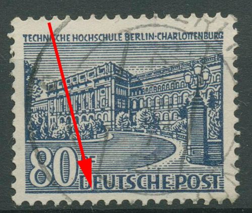 Berlin 1949 Berliner Bauten mit Plattenfehler 55 VI gestempelt - Briefmarken Dr. Rohde & Kornatz ...