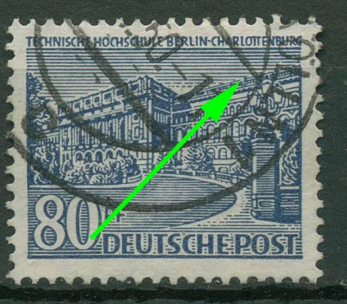 Berlin 1949 Berliner Bauten mit Plattenfehler 55 I gestempelt - Briefmarken Dr. Rohde & Kornatz ...