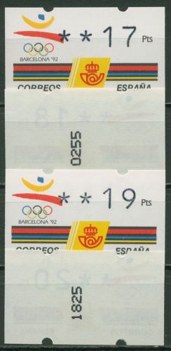 Spanien 1992 Olympiade BARCELONA Satz 17/18/19/20 ATM 5.2 mit Nr. postfrisch - Briefmarken Dr ...