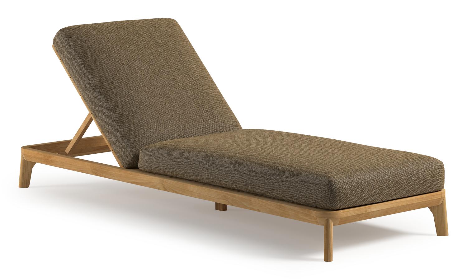 Orso verstelbaar ligbed in teak met madagascar walnut all weather ...