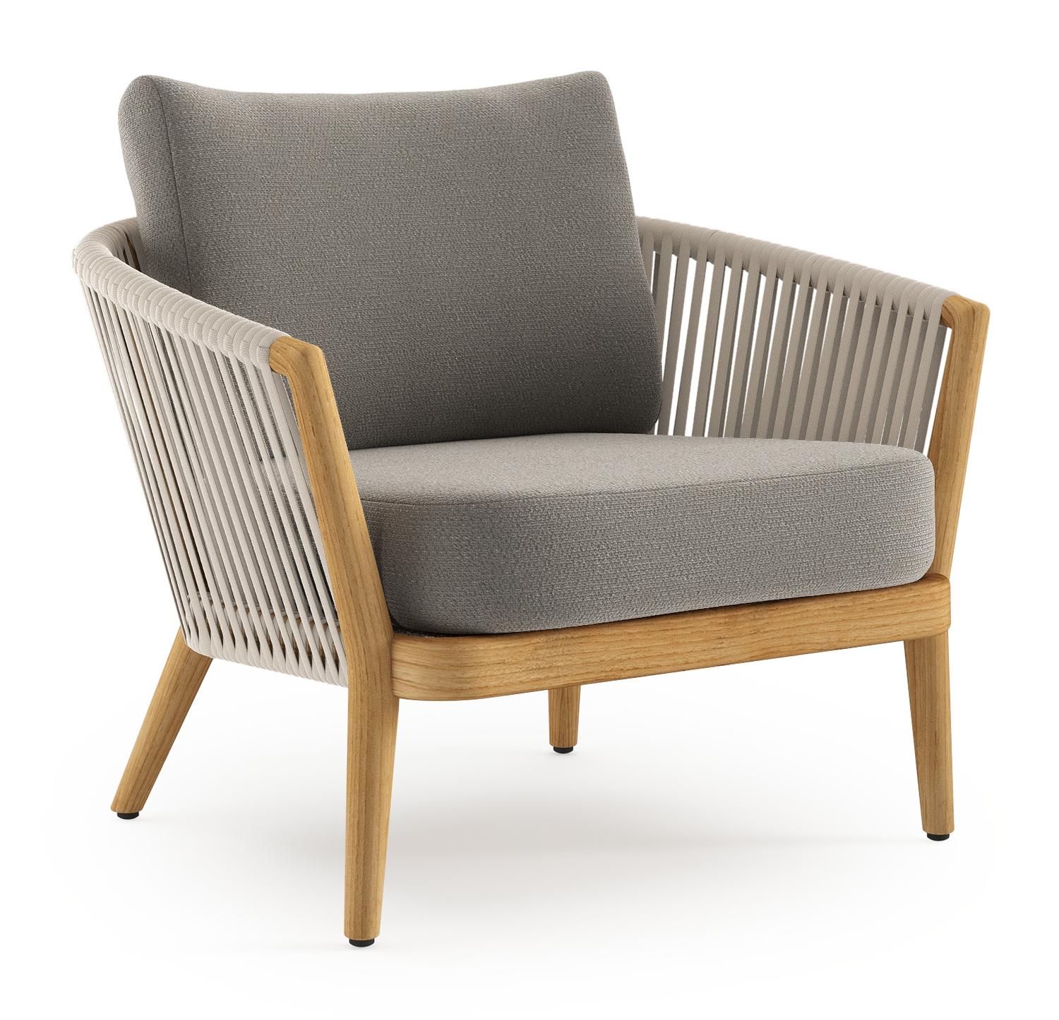 Fauteuil de jardin Orso en tecken corde luxe plate tissée verticalement ...