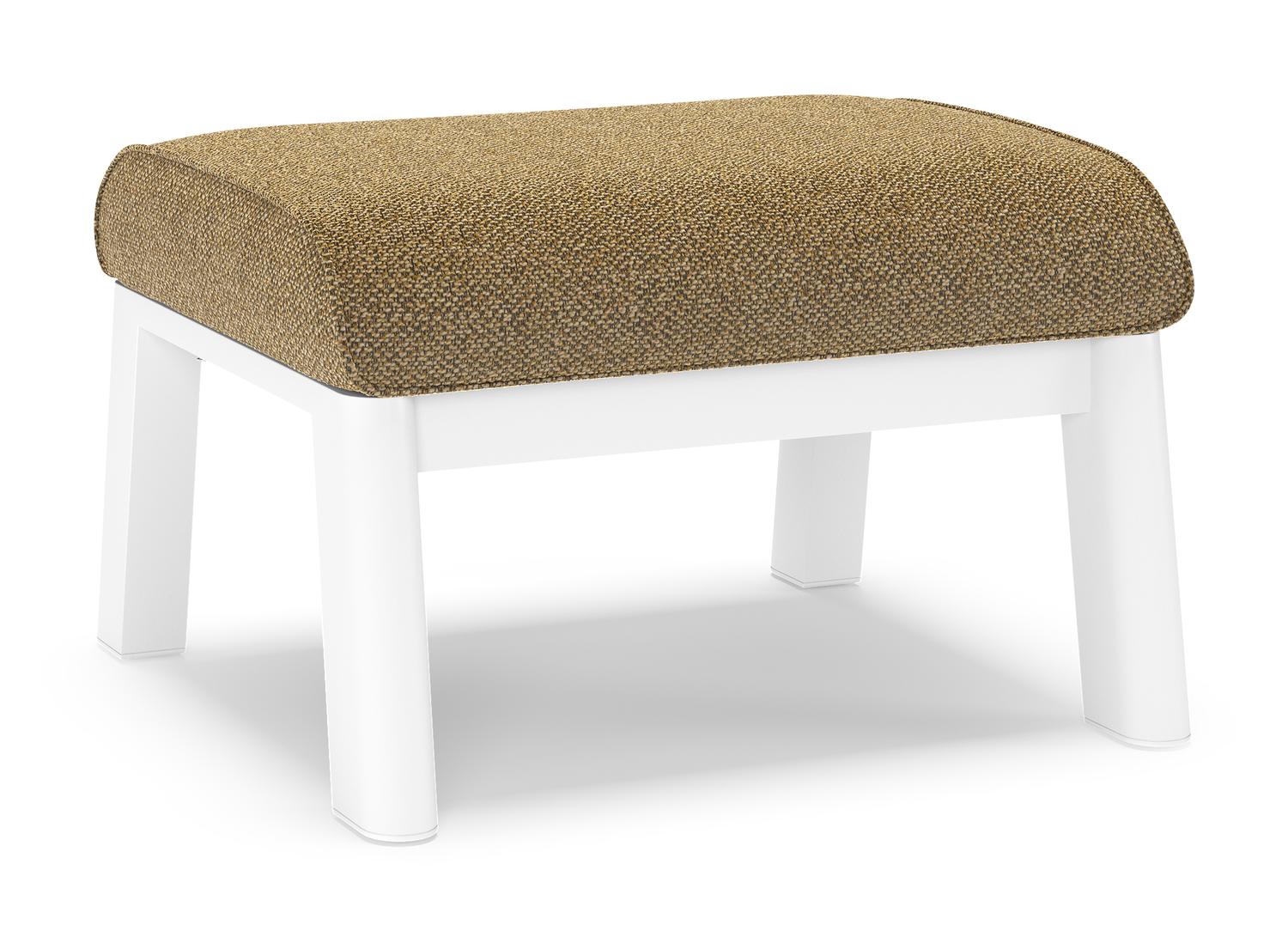 Pouf Cirello en aluminium blanc et coussins en all weather cosytica ...
