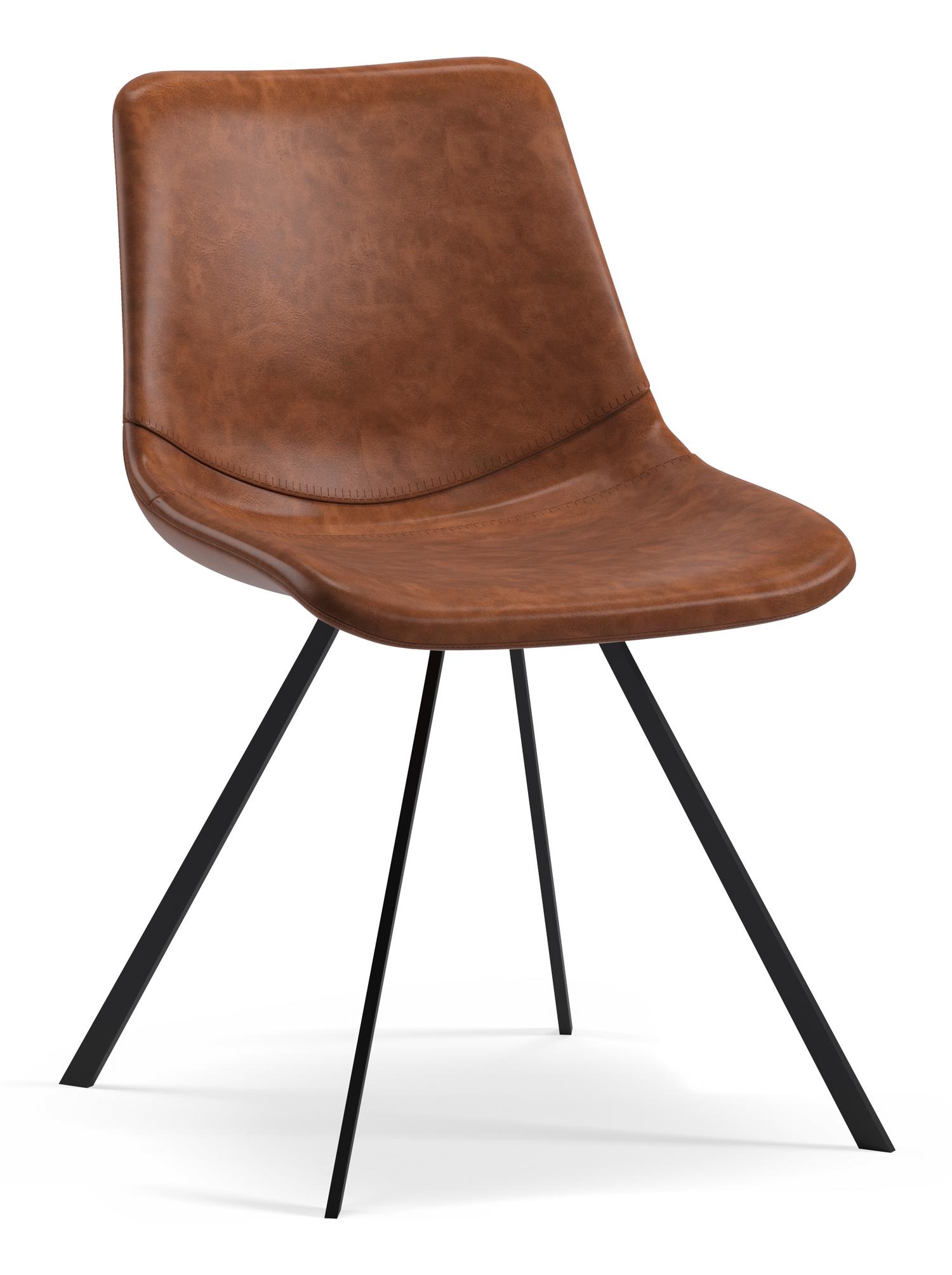 Ecco eetkamerstoel in Skin lederlook Cognac