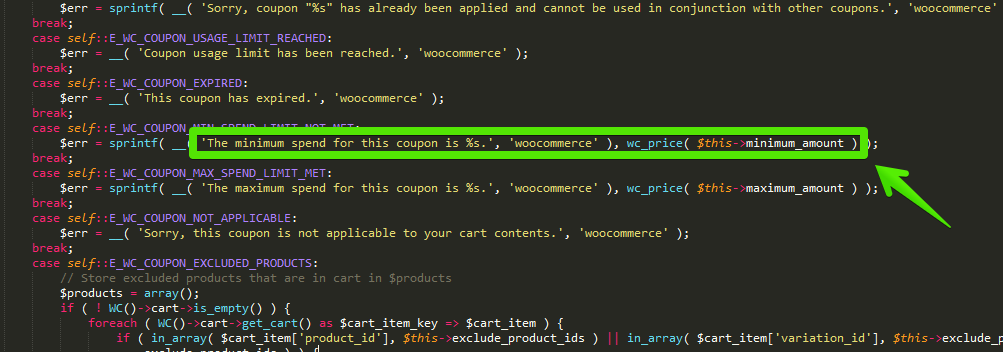 Php Custom Error Message For Woocommerce Coupons Stack Overflow 2795