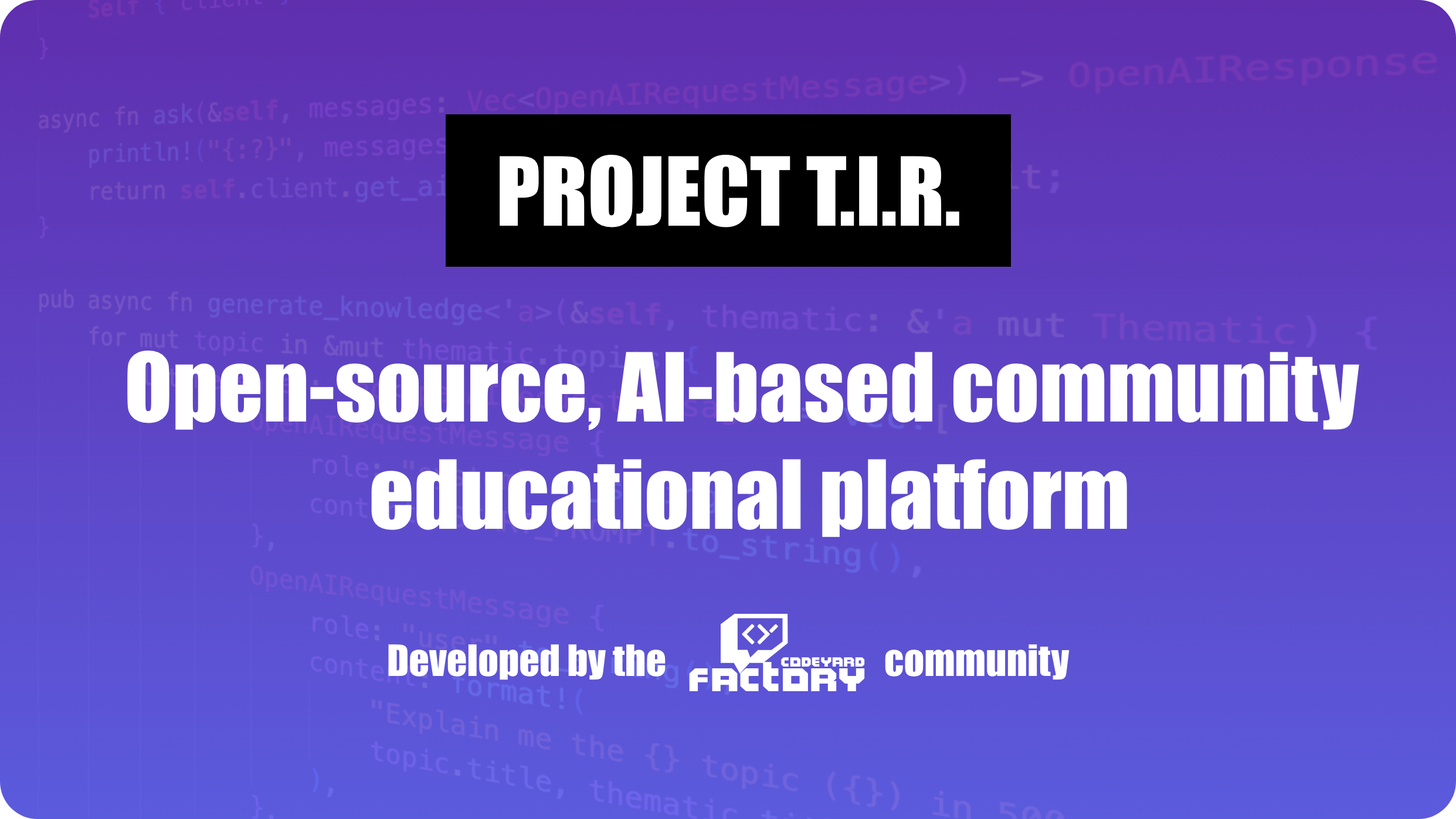 teamcodeyard/tir-engine:Engine for project TIR_Rust - GitCode开源社区