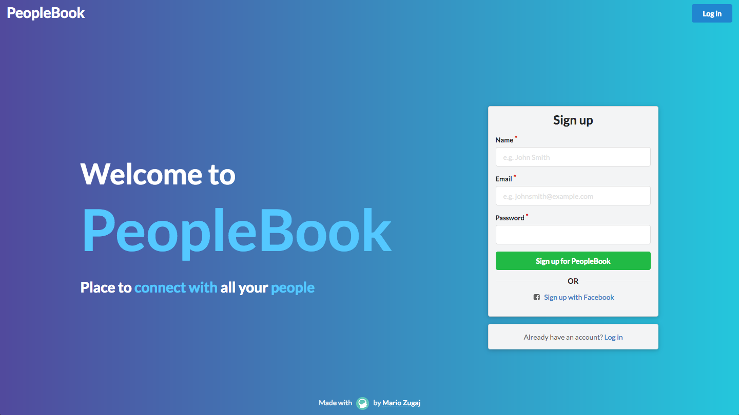 GitHub - mariozugaj/people-book: PeopleBook. Place to connect with all ...
