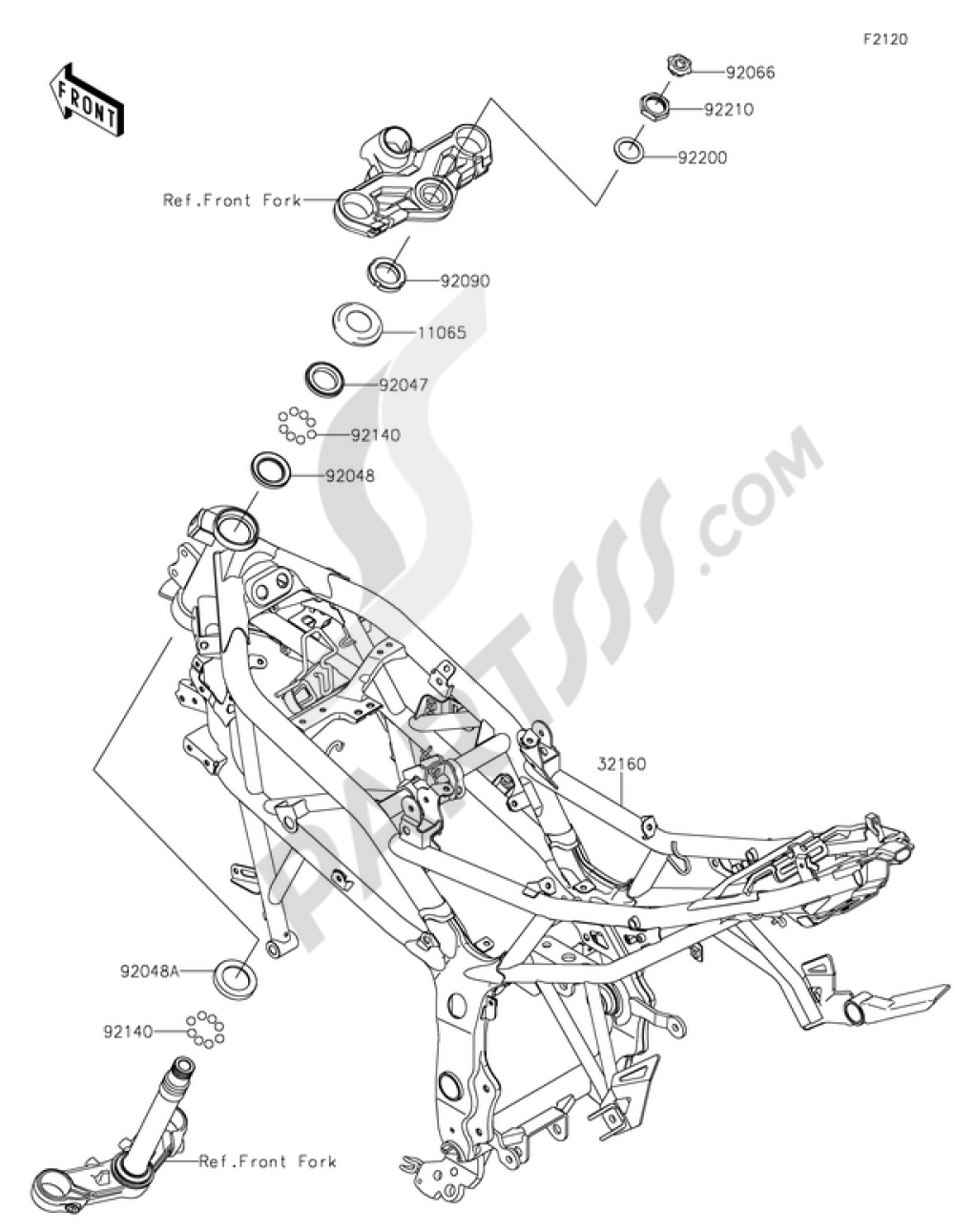 FRAME Kawasaki NINJA 250SL 2015
