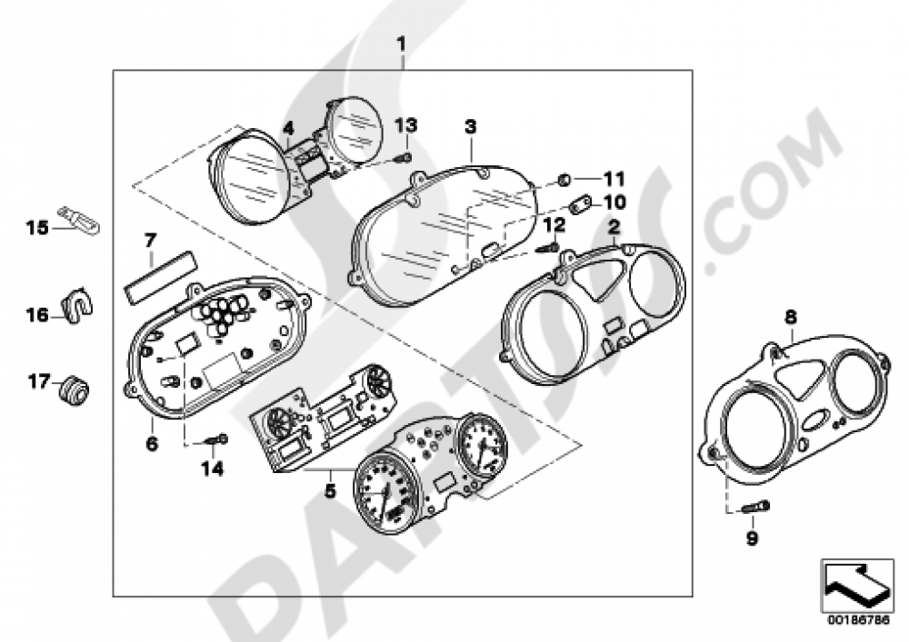 INSTRUMENT CLUSTER Bmw F650GS 2001-2004 (R13)