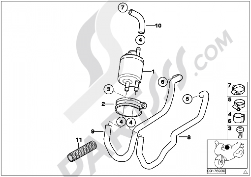 FUEL DISTRIBUTORPRESSURE REGULATOR Bmw F650GSM 2005-2007 (R13)