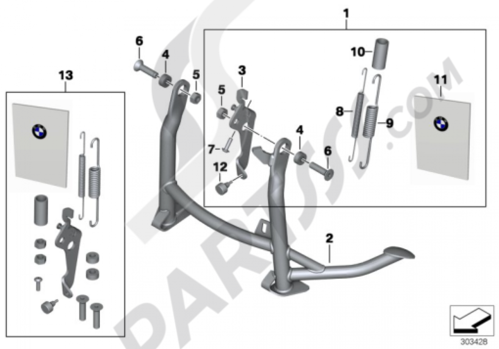 CENTER STAND Bmw K1300R K1300R (K43)