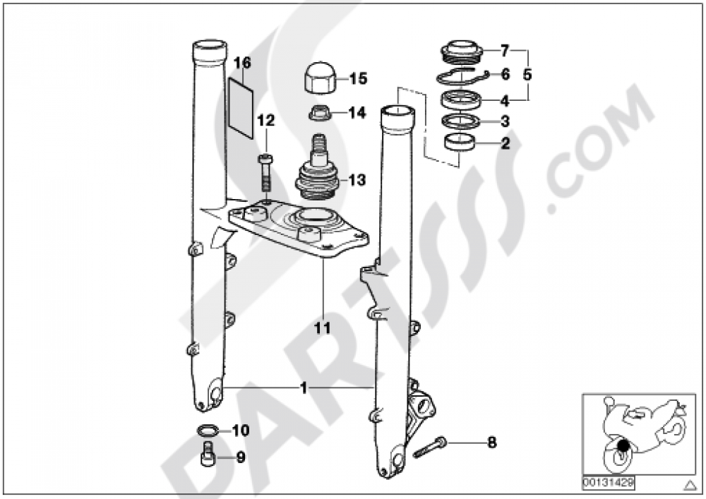 FORK SLIDERLOWER FORK BRIDGE Bmw R1100RT R1100RT (259T)