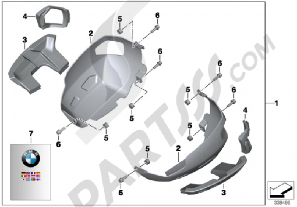 VALVE COVER GUARD, ALUMINUM Bmw R1200R 2010-2014 (K27)