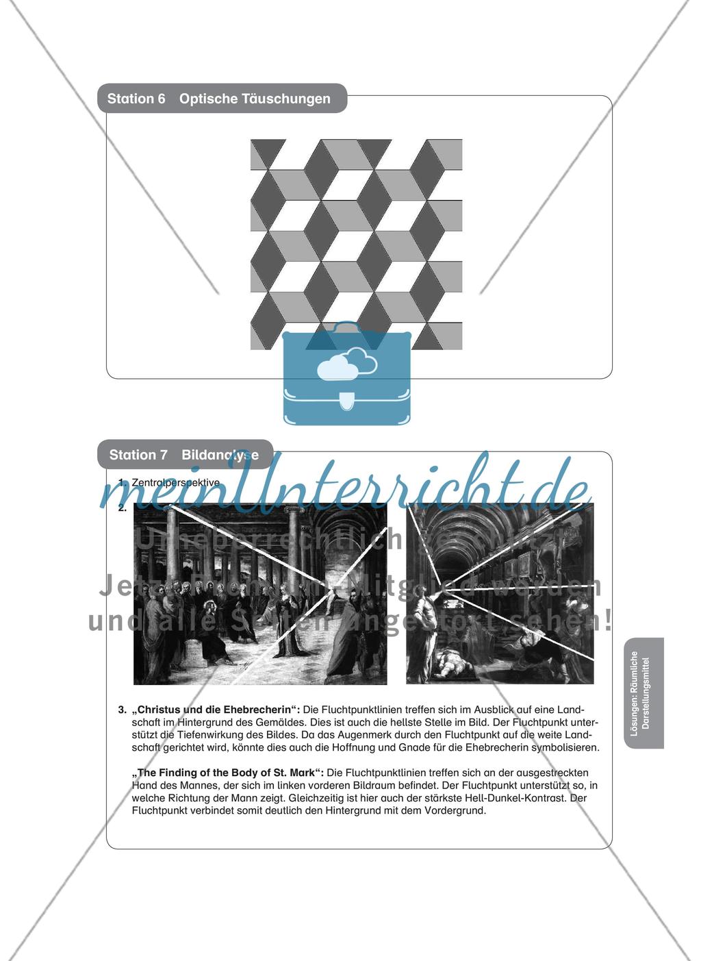 Kunst an Stationen: Räumliche Darstellungsmittel - meinUnterricht