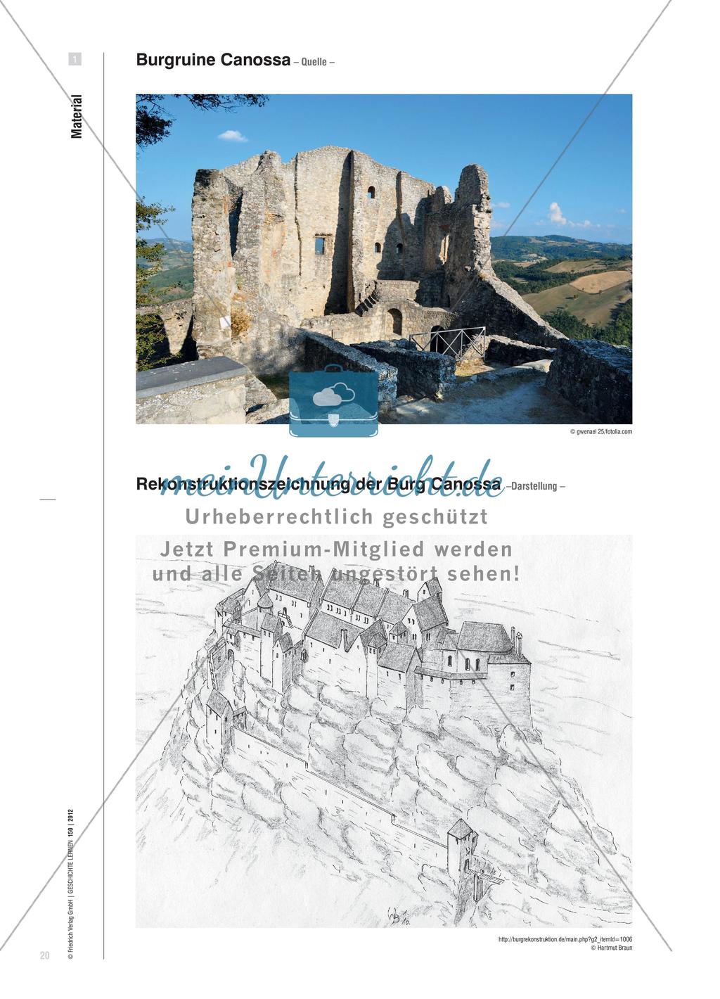 Eine Geschichtserzählung zum Canossagang: Auseinandersetzung mit verschiedenen Perspektiven ...