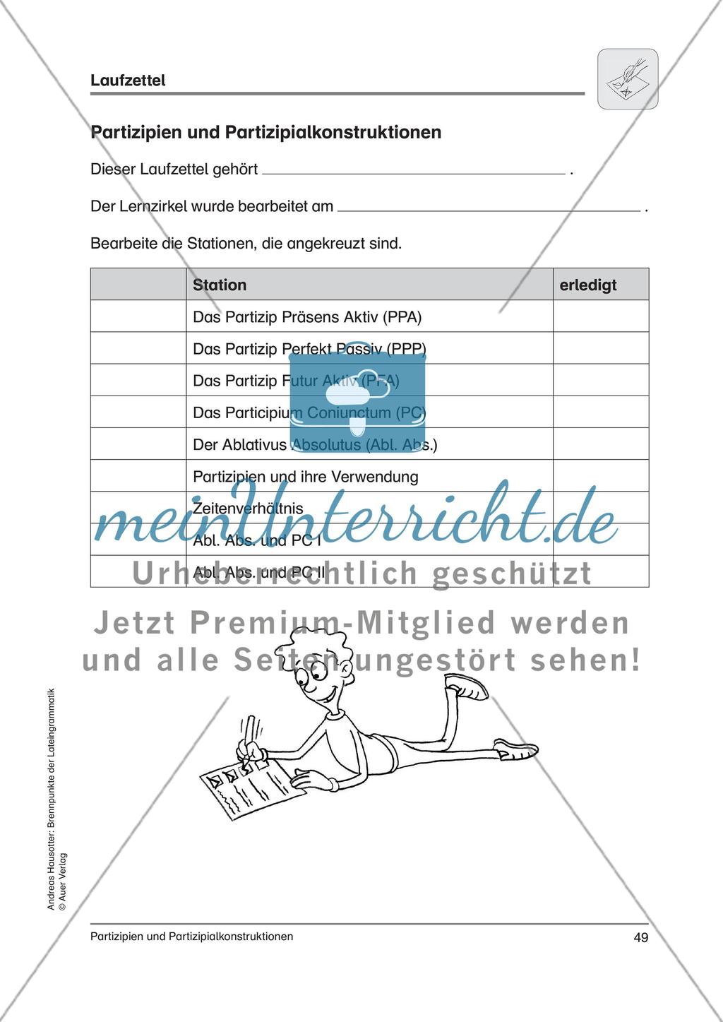 Partizipien und Partizipialkonstruktionen - meinUnterricht