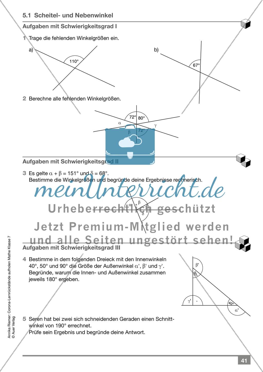 Winkel im Dreieck berechnen und besondere Punkte/Linien konstruieren ...