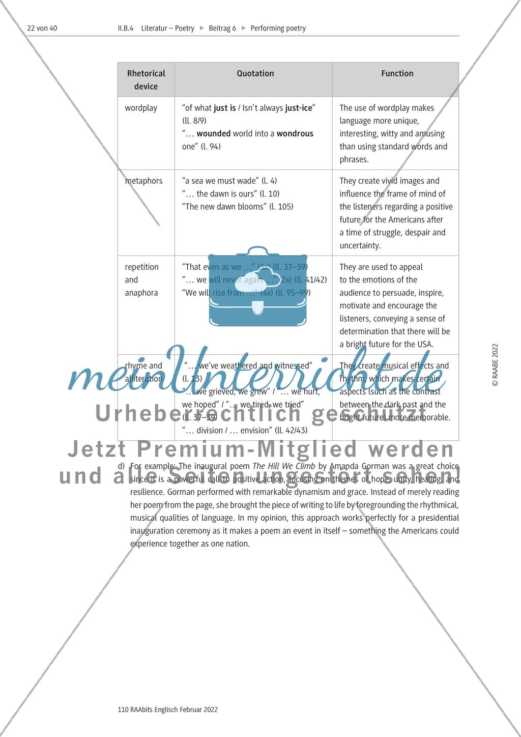 Performing Poetry M1 M3 Meinunterricht