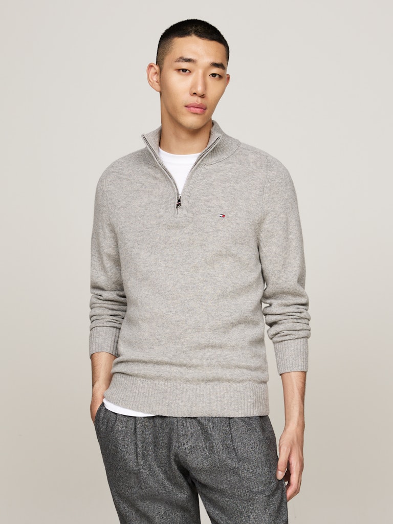 Tommy hilfiger zip mock sweater store