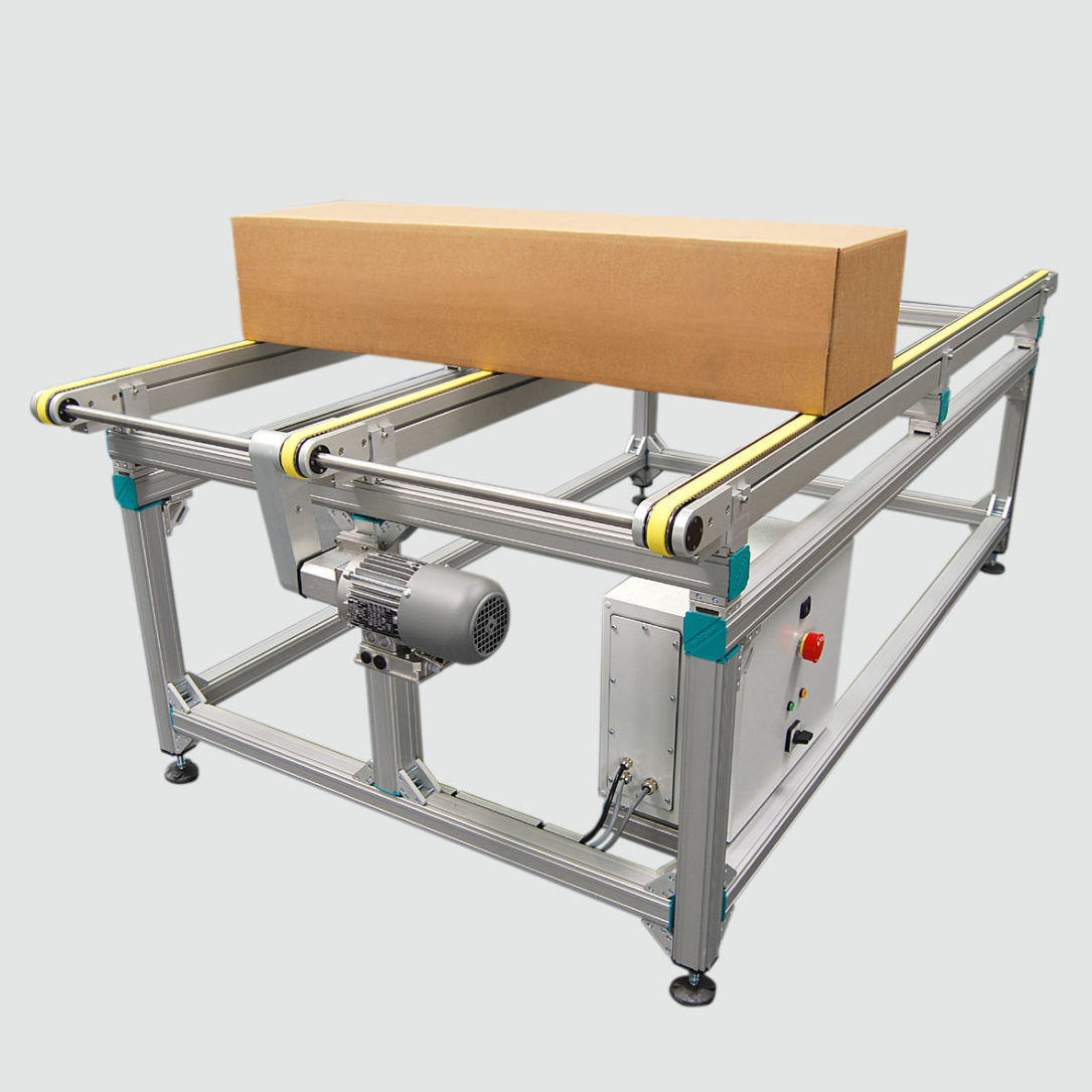 Multi-track belt conveyor for large products