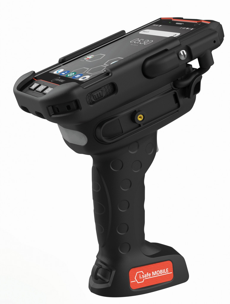 Multifunctional hand-held barcode scanner with integrated smartphone ...