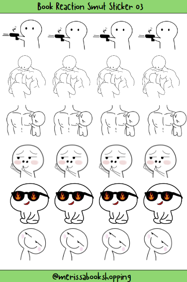 BOOK REACTION SMUT STICKER 03 | MERISABOOKSHOPPING