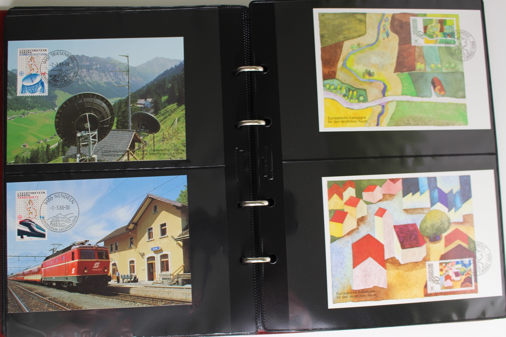 Liechtenstein, Maximumkarten Sammlung von 1986-1994 - Briefmarken Versandhandel, Briefmarken ...