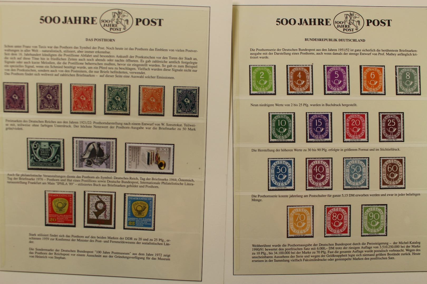 Motivsammlung 500 Jahre Post - Briefmarken Versandhandel, Briefmarken ...