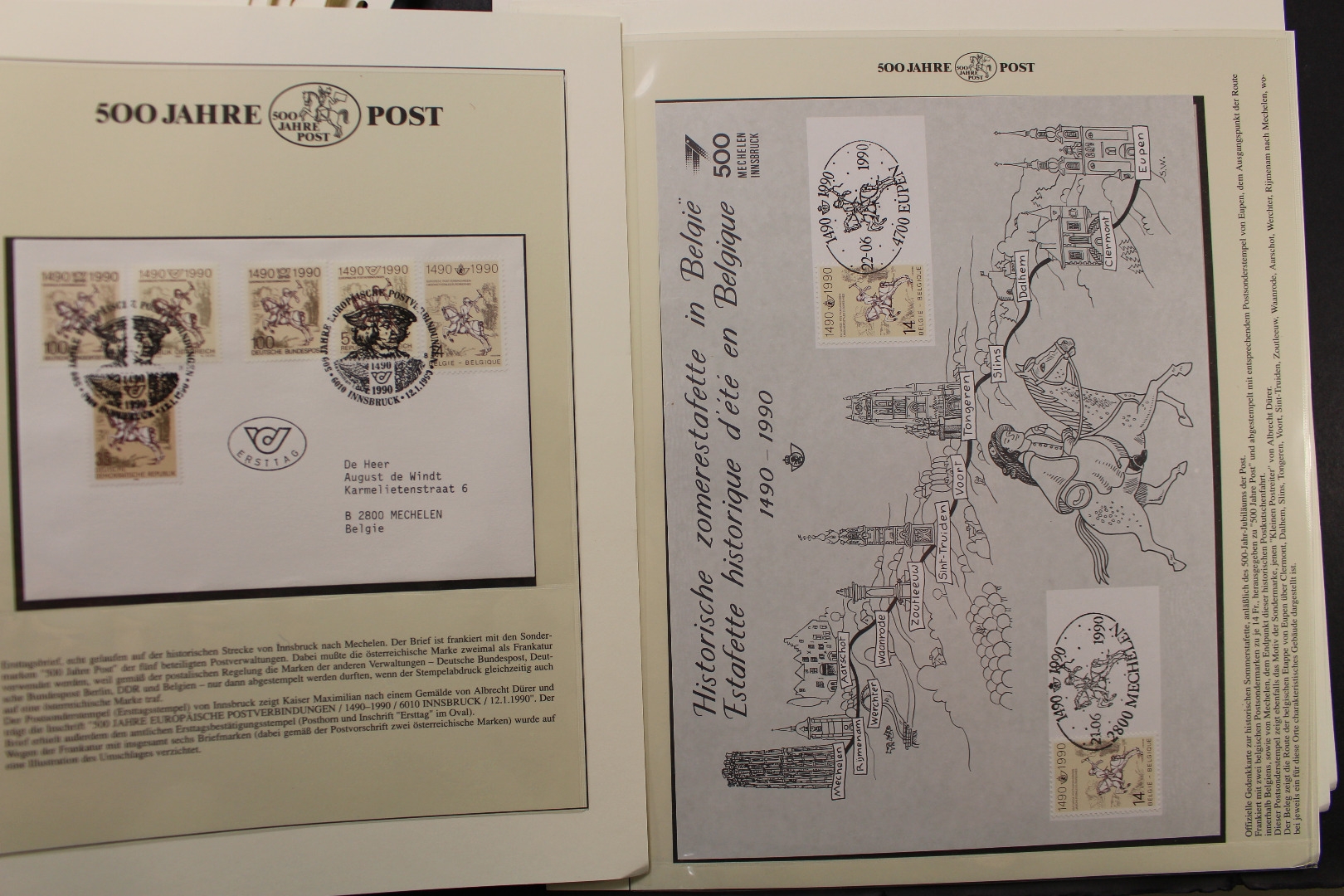 Motivsammlung 500 Jahre Post - Briefmarken Versandhandel, Briefmarken ...