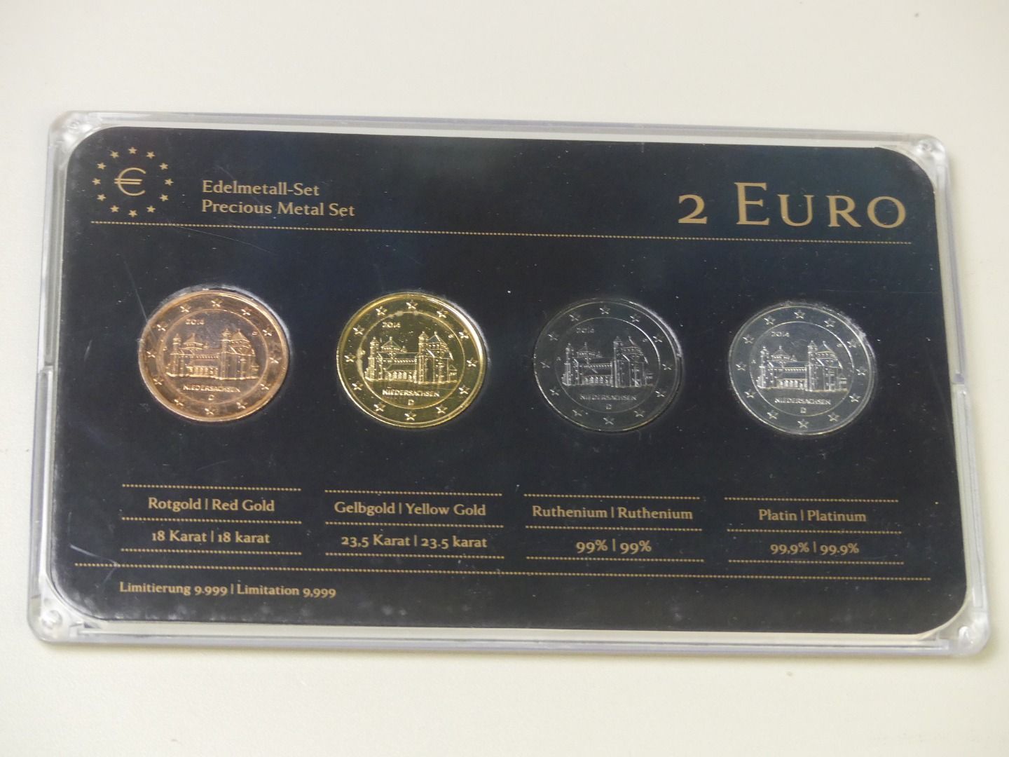 Prestige Metal 2 Euro Coin Set Niedersachsen - Briefmarken Andreas Blobel