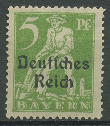 Deutsches Reich 1920 Bayern-Abschied Aufdruckfehler 119 PF X mit Falz geprüft - Briefmarken Dr ...