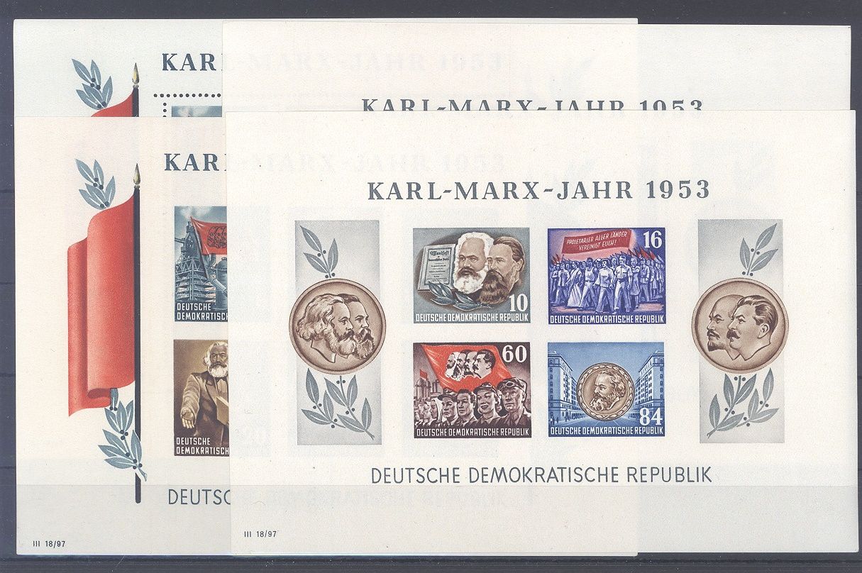 DDR Block 8-9 A+B Marx Blöcke ungebraucht * - Briefmarken Teutoburger Philatelie